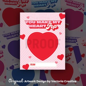 Printable Valentine's Day Cards, Pop It Fidget Toy Card, Instant ...