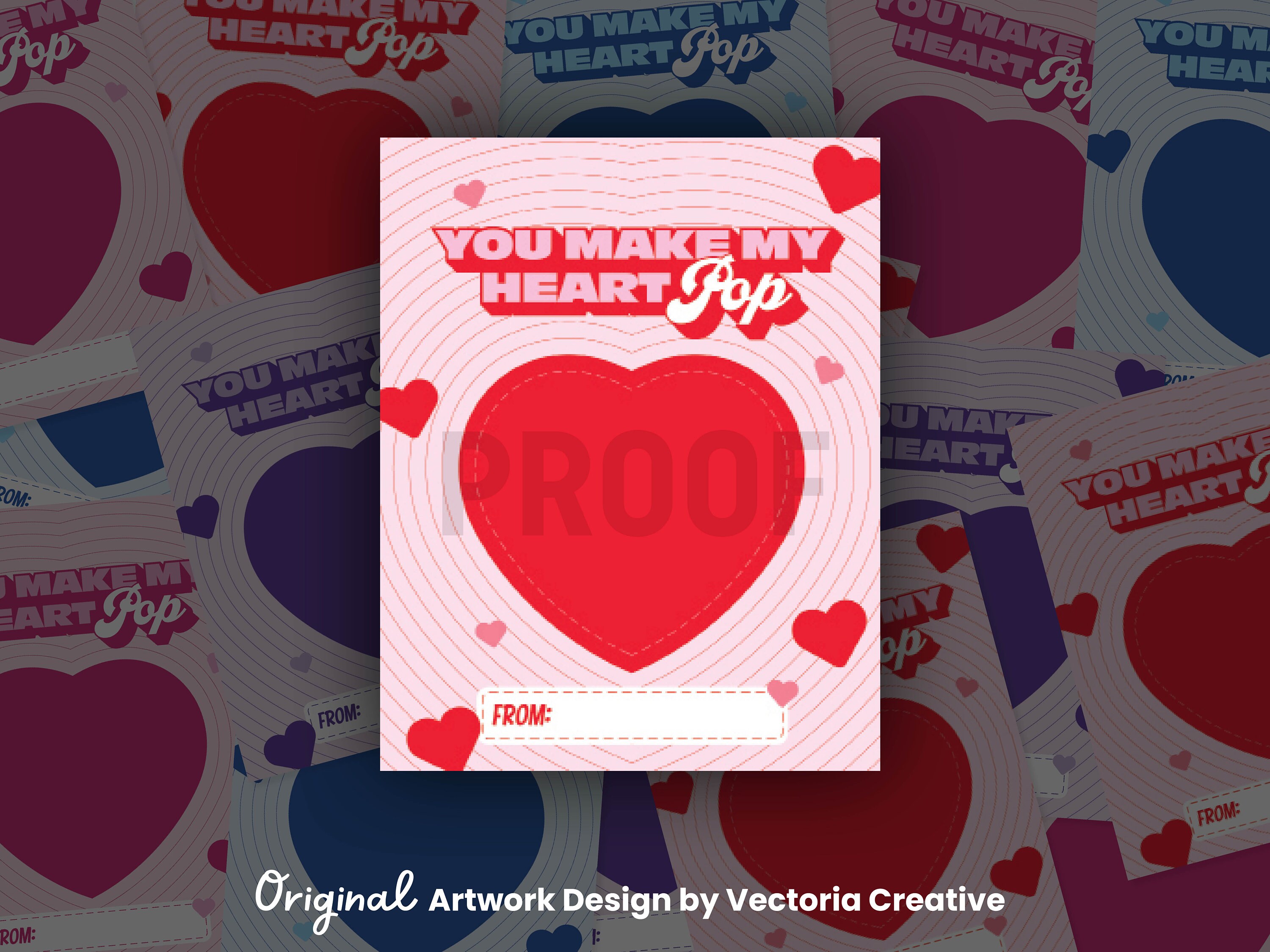 Printable Valentine's Day Cards, Pop It Fidget Toy Card, Instant ...