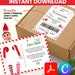 Editable Santa's Shipping Label + Elf Postcard | Christmas Printable ...