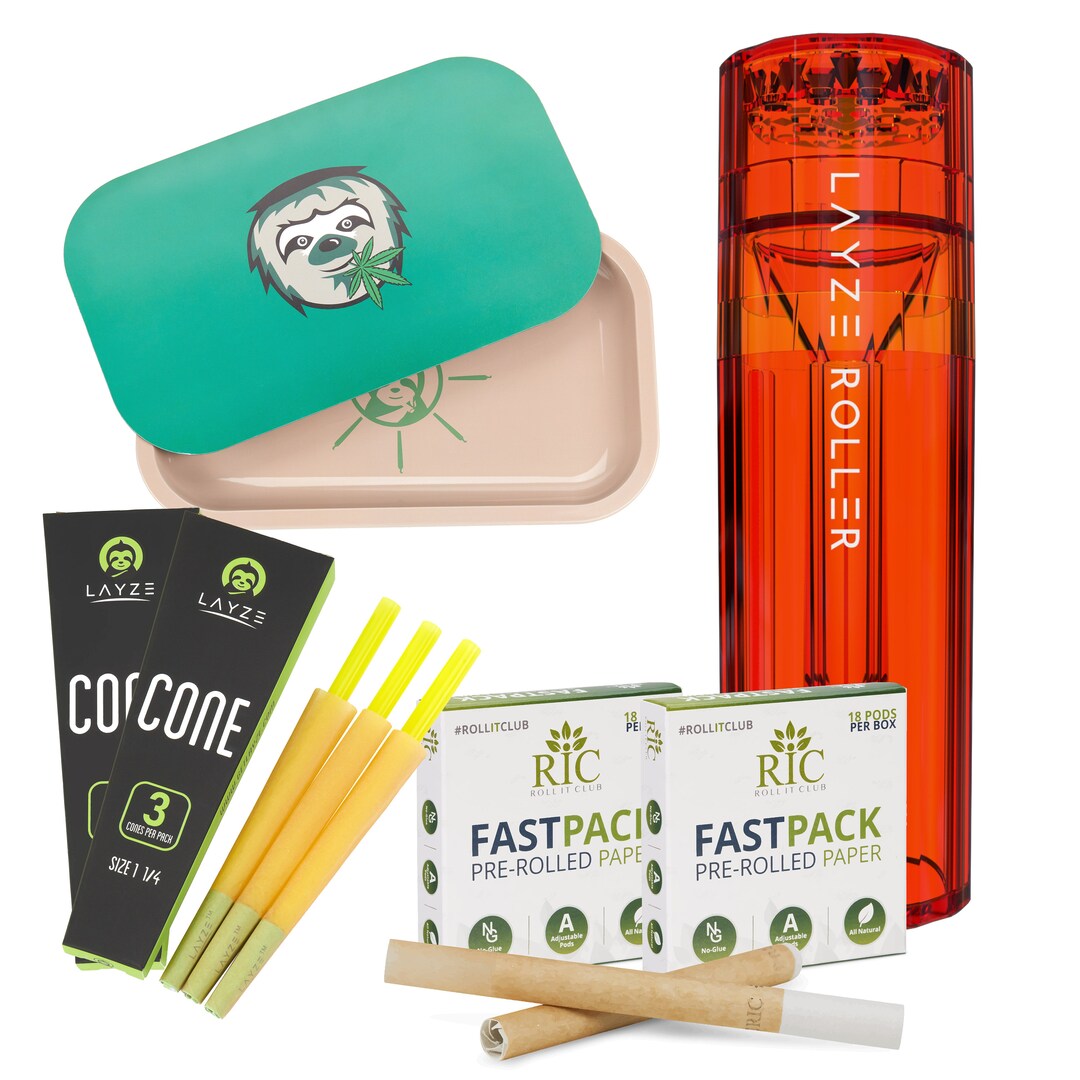 LAYZE Sampler lg Highroller Rolling Tray W/ Magnetic Lid lg 6 X Cones Fastpack - Etsy