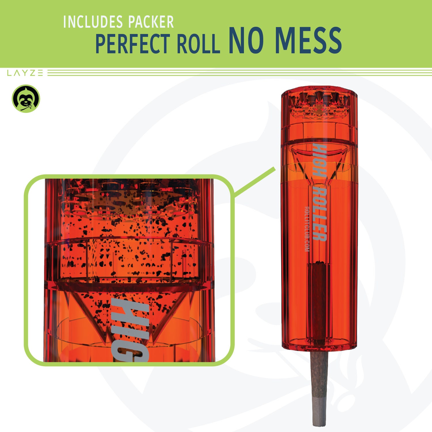 HIGHROLLER Herb Grinder & Cone Loader With 54 Pre-roll Papers Grind N ...