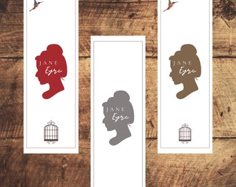 Set of 3 Printable Bookmarks, Printable Bookmarks Jane Eyre Inspired ...