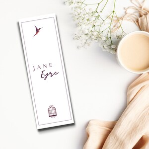 Printable Bookmarks, Printable Bookmarks Jane Eyre Inspired, Bookmark ...