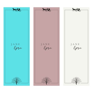 Set of 3 Printable Bookmarks, Printable Bookmarks Jane Eyre Inspired ...