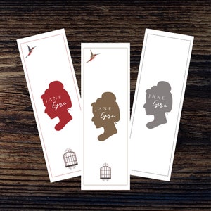 Set of 3 Printable Bookmarks, Printable Bookmarks Jane Eyre Inspired ...