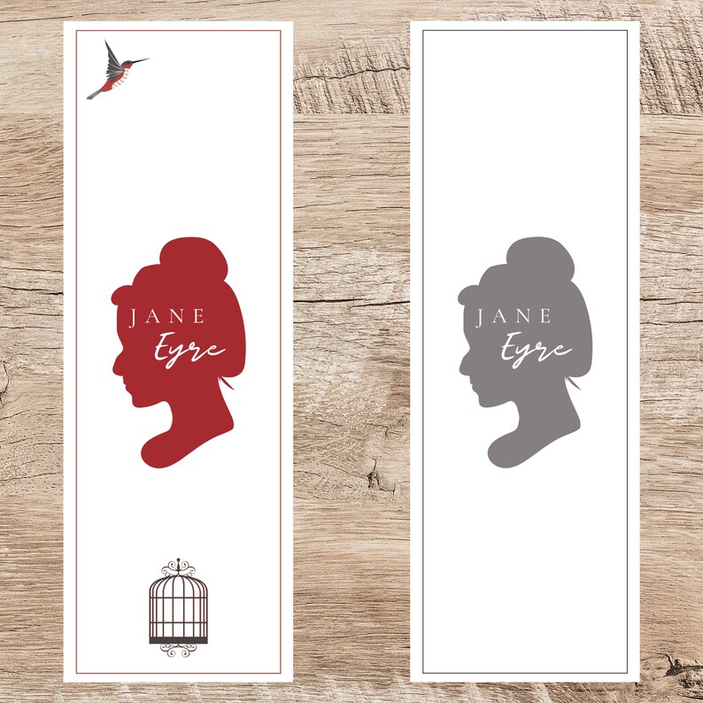 Set of 3 Printable Bookmarks, Printable Bookmarks Jane Eyre Inspired ...