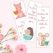 Set of 3 Printable Bookmark for Boys and Girls, Little Bookworms ...