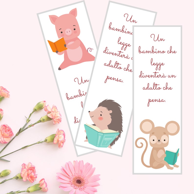 Set of 3 Printable Bookmark for Boys and Girls, Little Bookworms ...