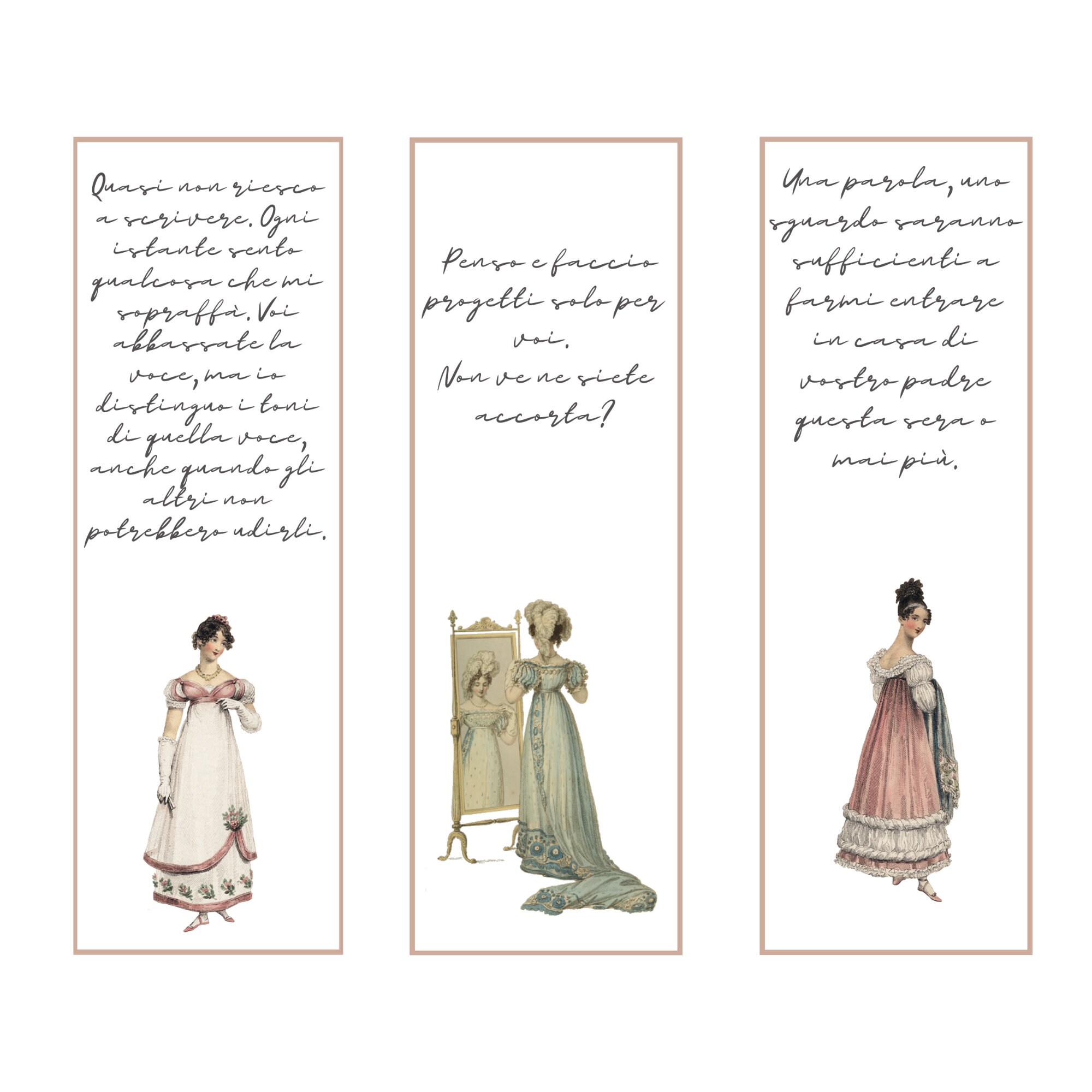 Printable Bookmarks, Printable Bookmarks Jane Austen Inspired, Jane ...