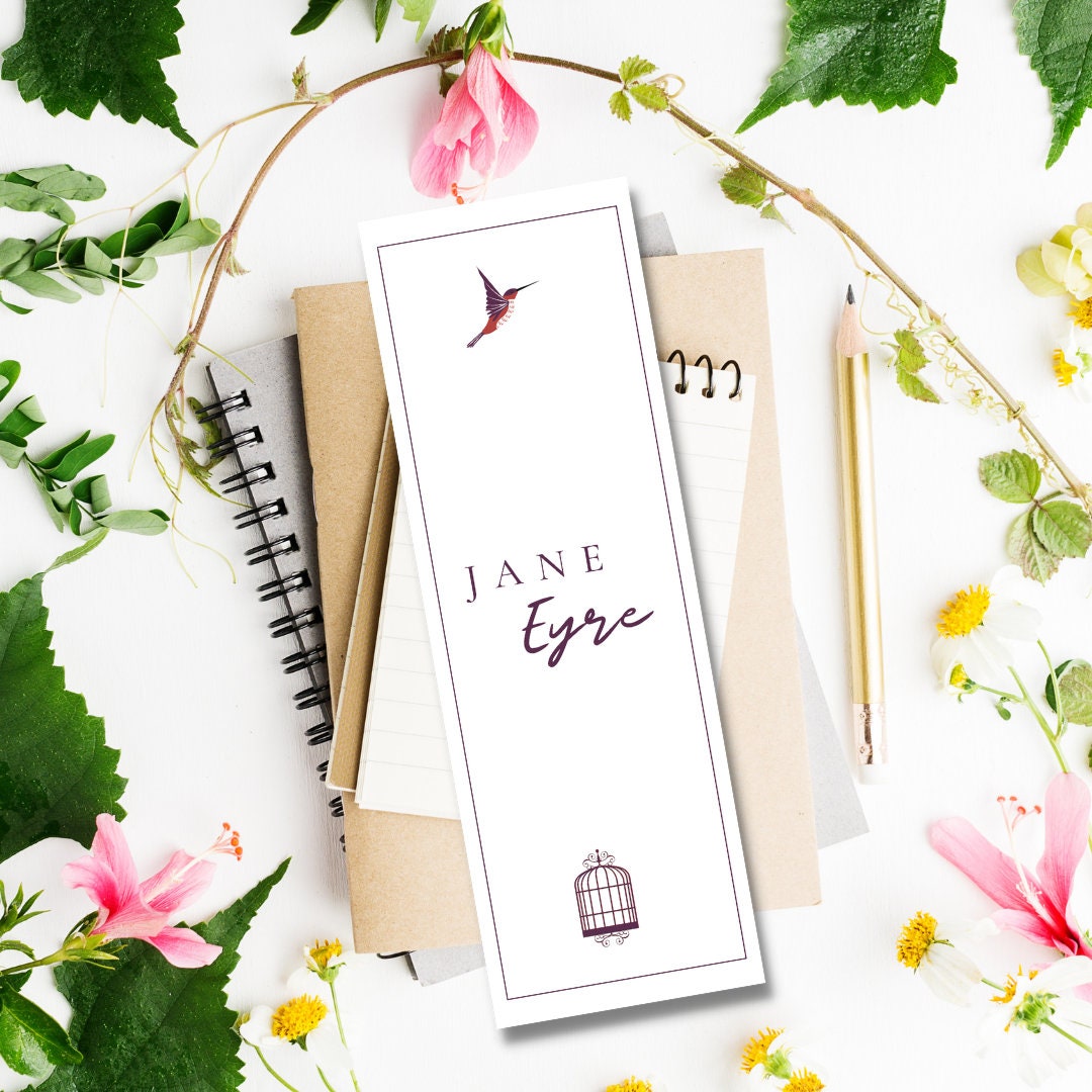 Printable Bookmarks, Printable Bookmarks Jane Eyre Inspired, Bookmark ...