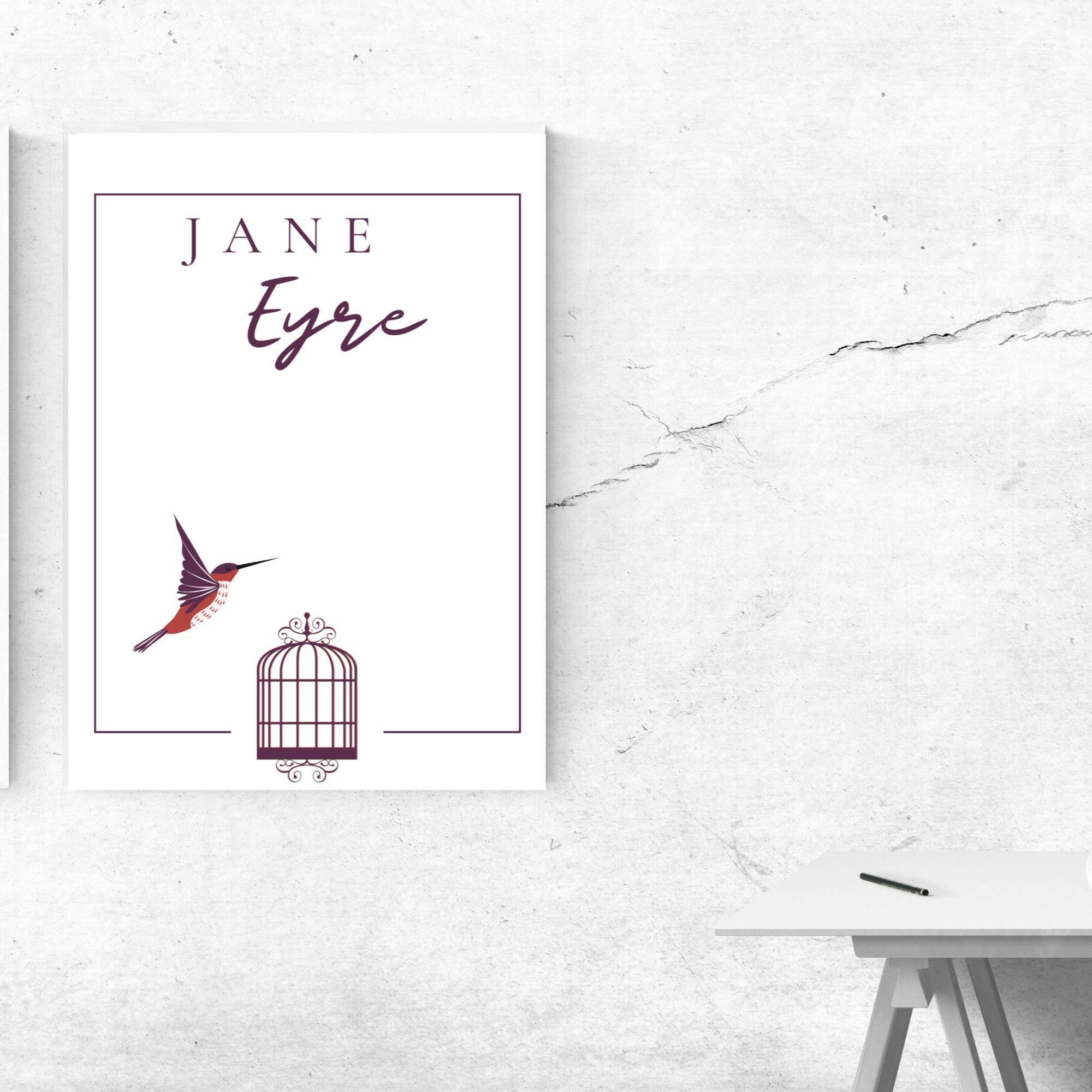 Jane Eyre Printable, A2, Instant Download Poster, Literary Poster ...