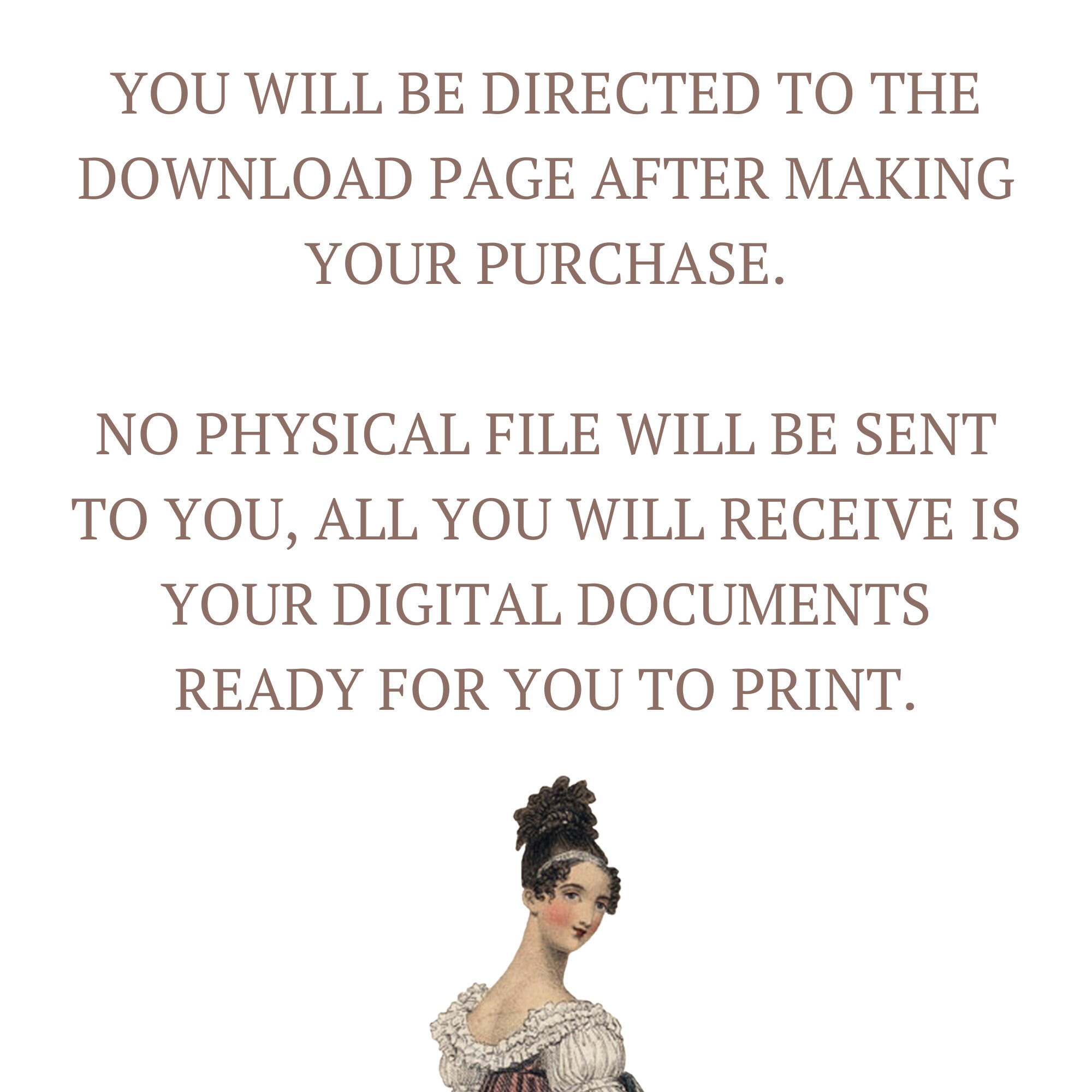 Digital Download, Digital Image, Printable, Digital Art, Jane Austen ...