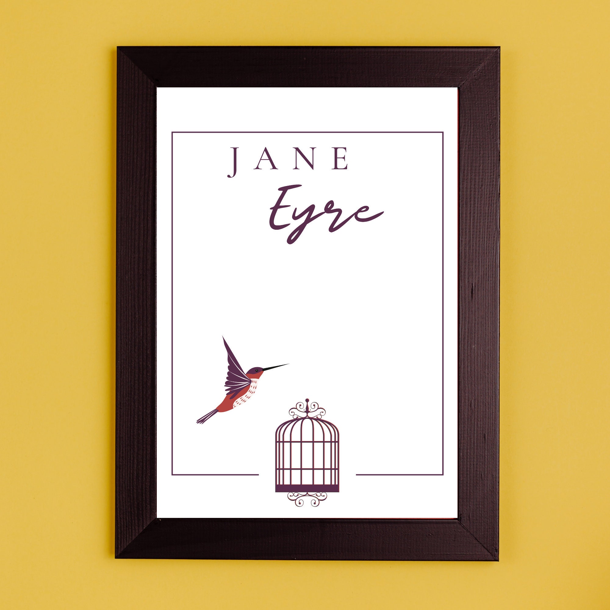 Jane Eyre Printable, A2, Instant Download Poster, Literary Poster ...