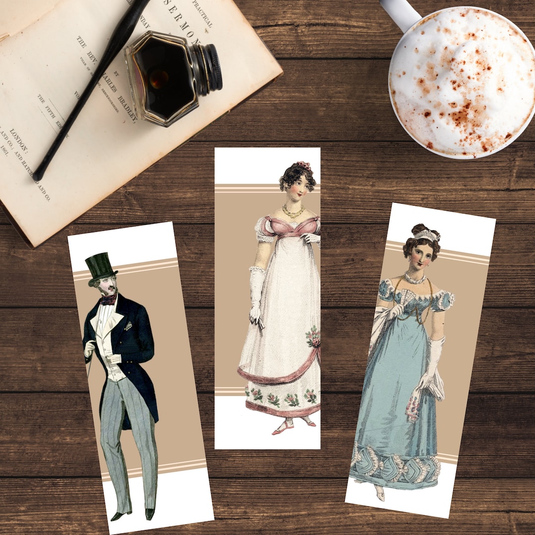 Printable Bookmarks, Jane Austen Inspired, Victorian Bookmark ...