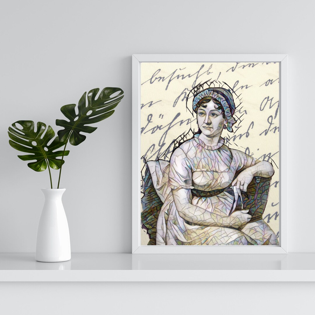 Jane Austen Poster A4, Digital Download, Digital Image, Printable ...