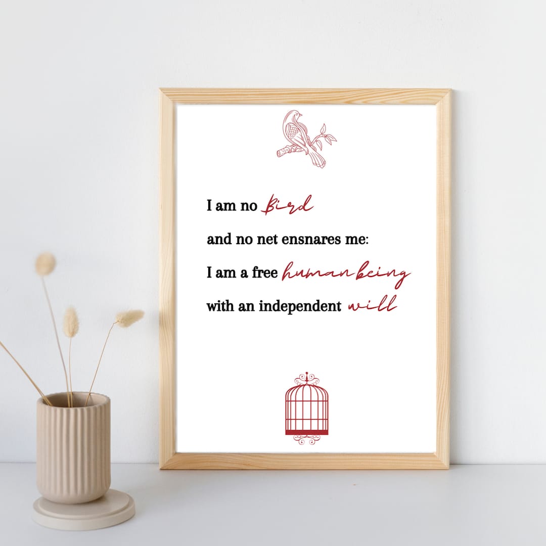 Jane Eyre Printable, A4, Instant Download Poster, Literary Poster ...