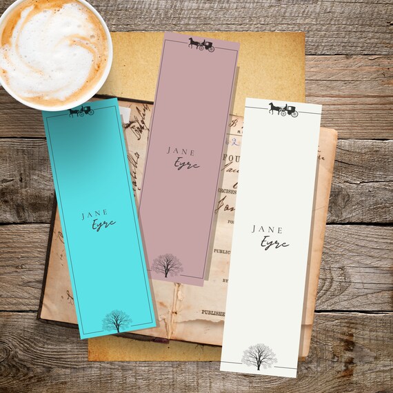 Set of 3 Printable Bookmarks Printable Bookmarks Jane Eyre - Etsy