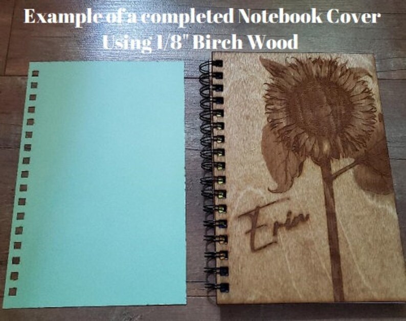 Spiral Notebook Cover Templates Bundle of 8 SVG Laser Cut Files Instant ...