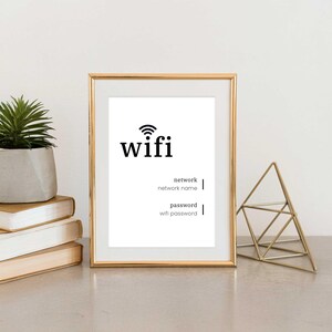 Editable Wifi Sign, Wifi Password Sign Printable, US Letter Size, 100% ...