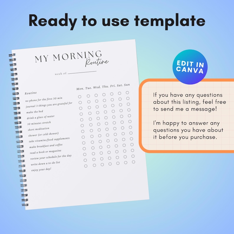 Editable Morning and Night Routine Checklist, Daily Routine Tracker ...