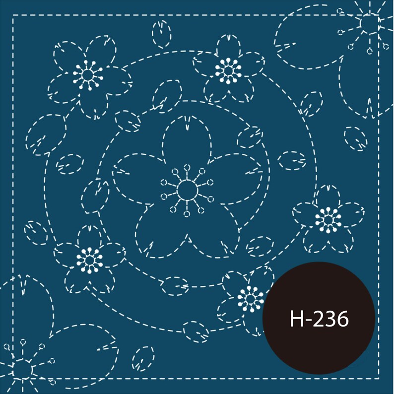 Sashiko Pre-printed Panels Sashiko Patterned Fabric UK Seller | Etsy