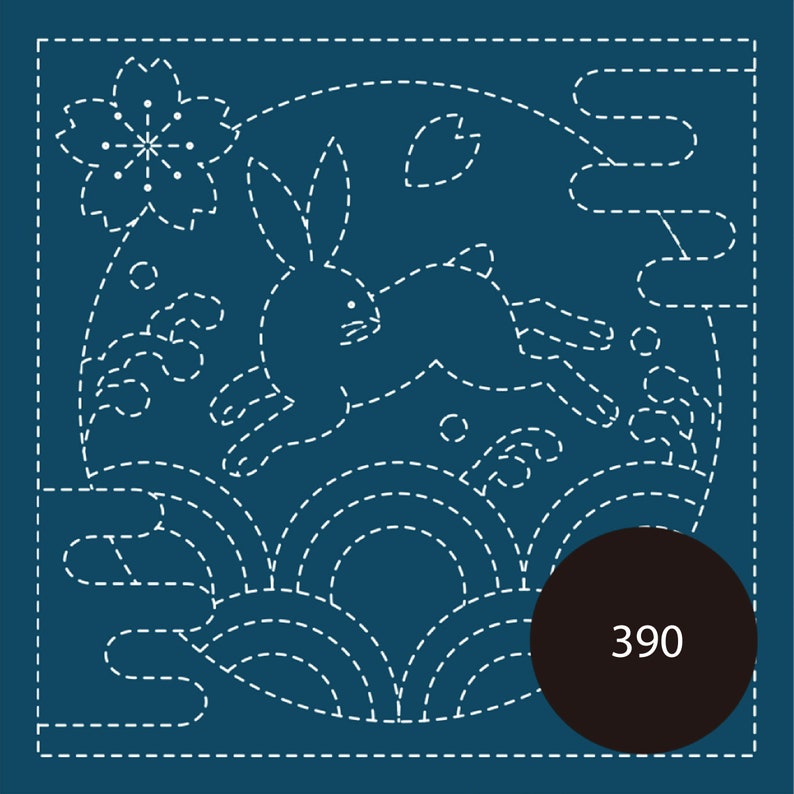 Sashiko Pre-printed Panels Sashiko Patterned Fabric UK Seller | Etsy