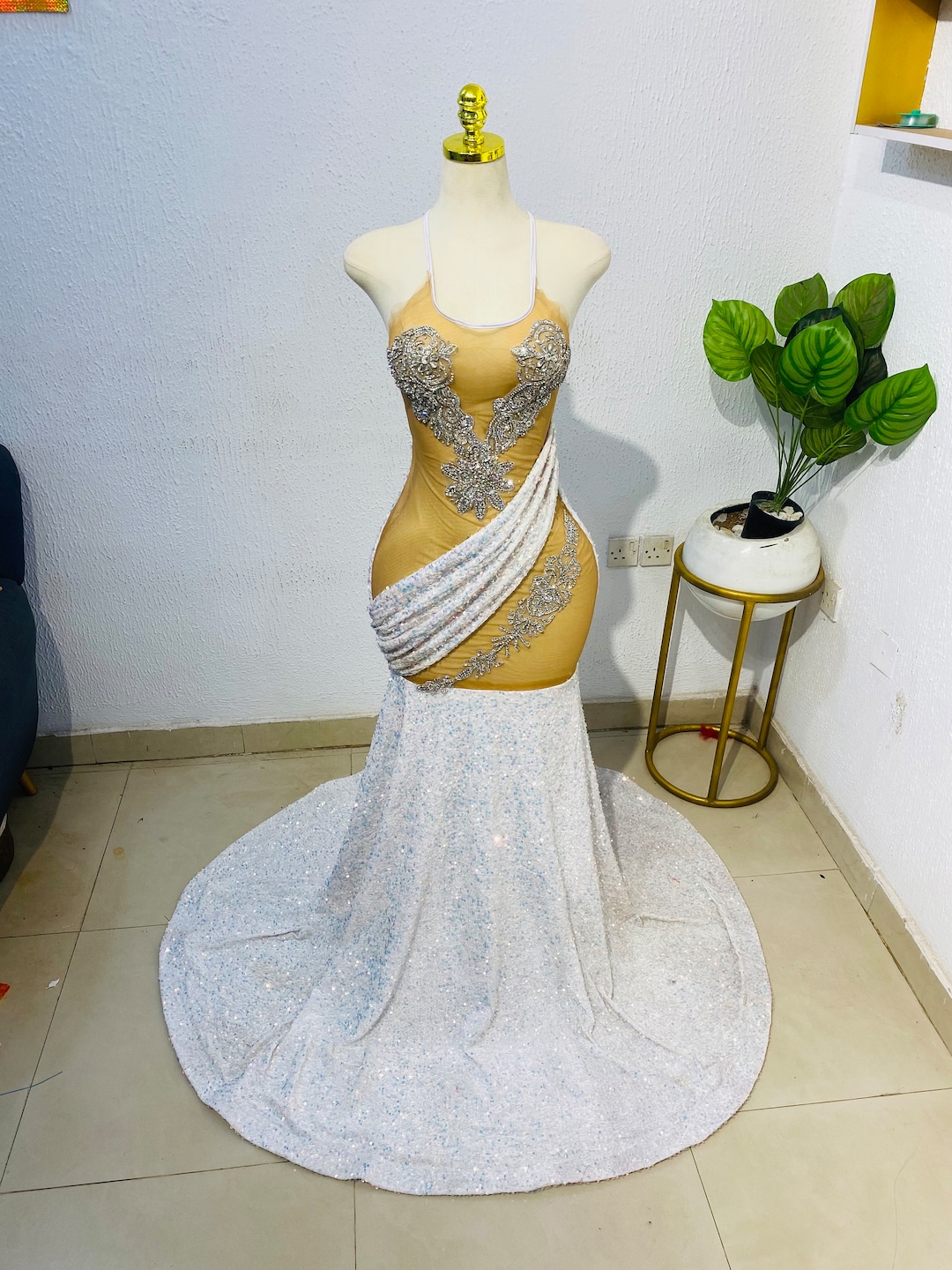 Beautiful White African Prom Dress Luxury Homecoming Designer Dress - Etsy