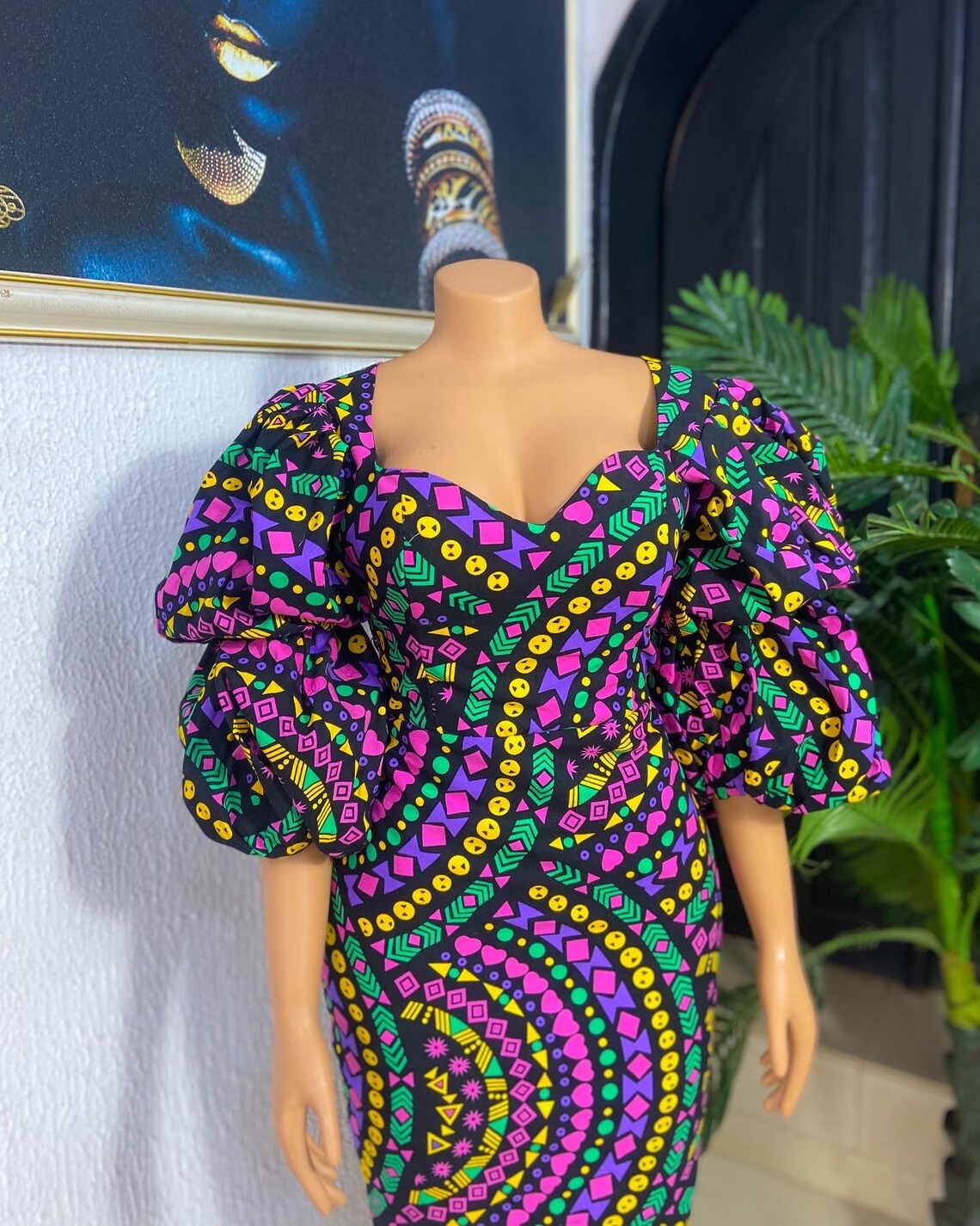 Ankara Long Dress Summer African Print Long Gown Maxi Ankara Dress