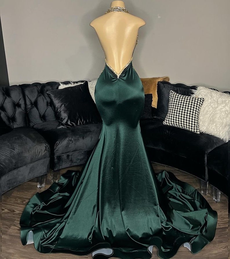 Emerald Green Mermaid Prom Dress Evening Gown Homecoming Dress - Etsy
