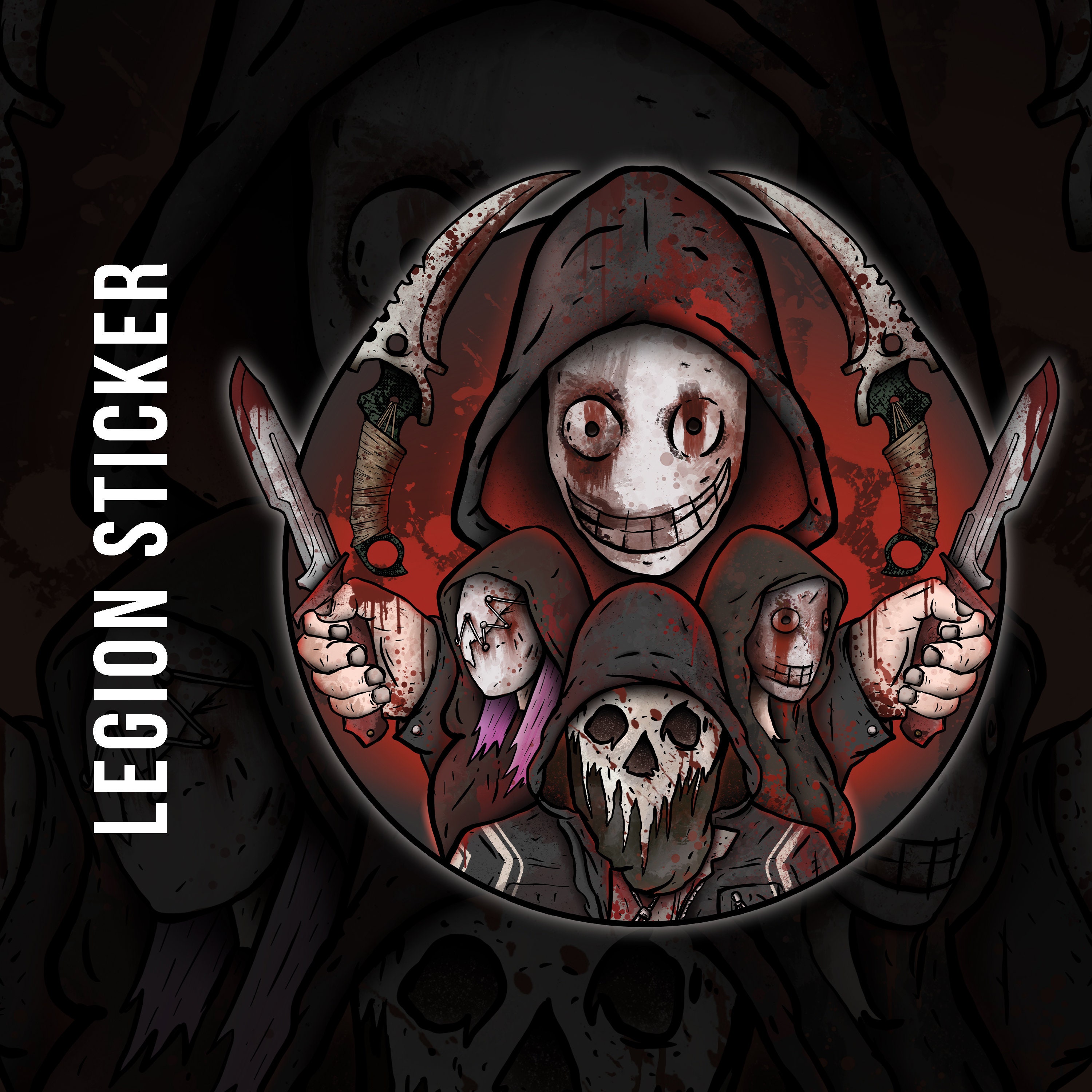 Stickers, Labels & Tags Labels Paper & Party Supplies KILLER Legion ...