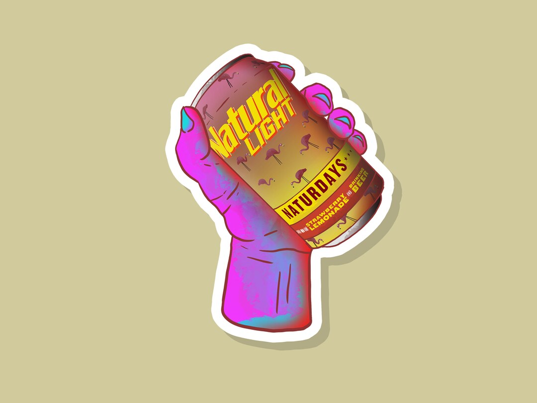 Naturdays Beer Can Sticker - Etsy