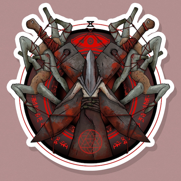 Pyramid Head Sticker - Etsy