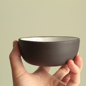 Set of Two Small Bowls, Handmade Ceramic Bowls, Black and White Bowls ...