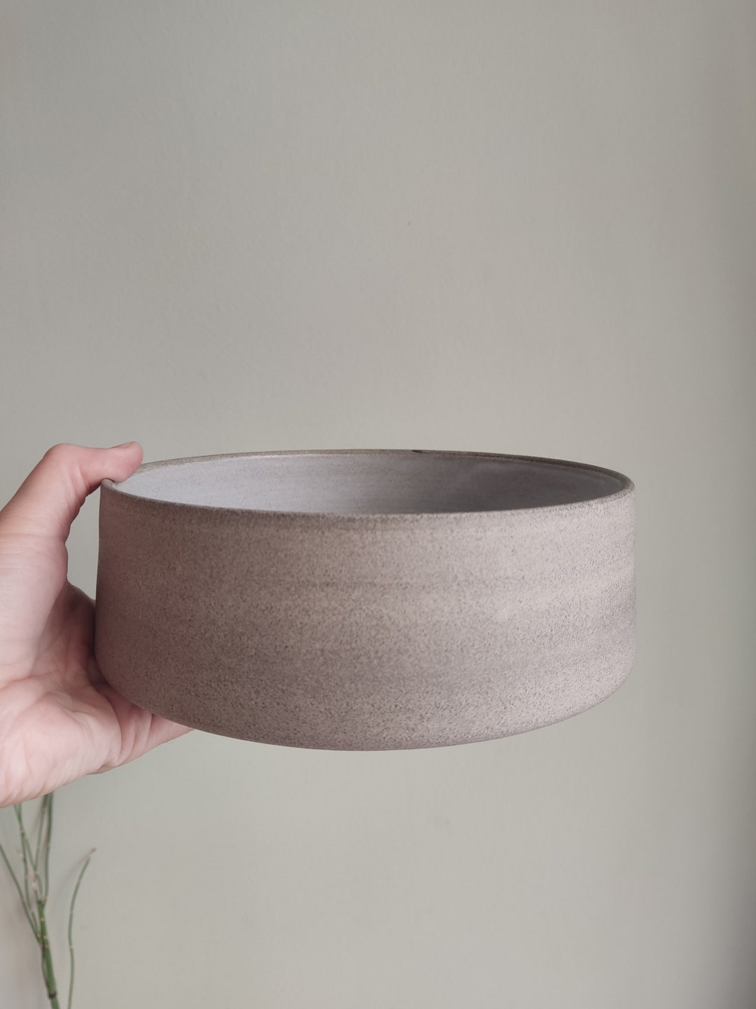 Gray Salad Bowl, Handmade Ceramic Bowl, Stoneware Salad Bowl, Fruit ...