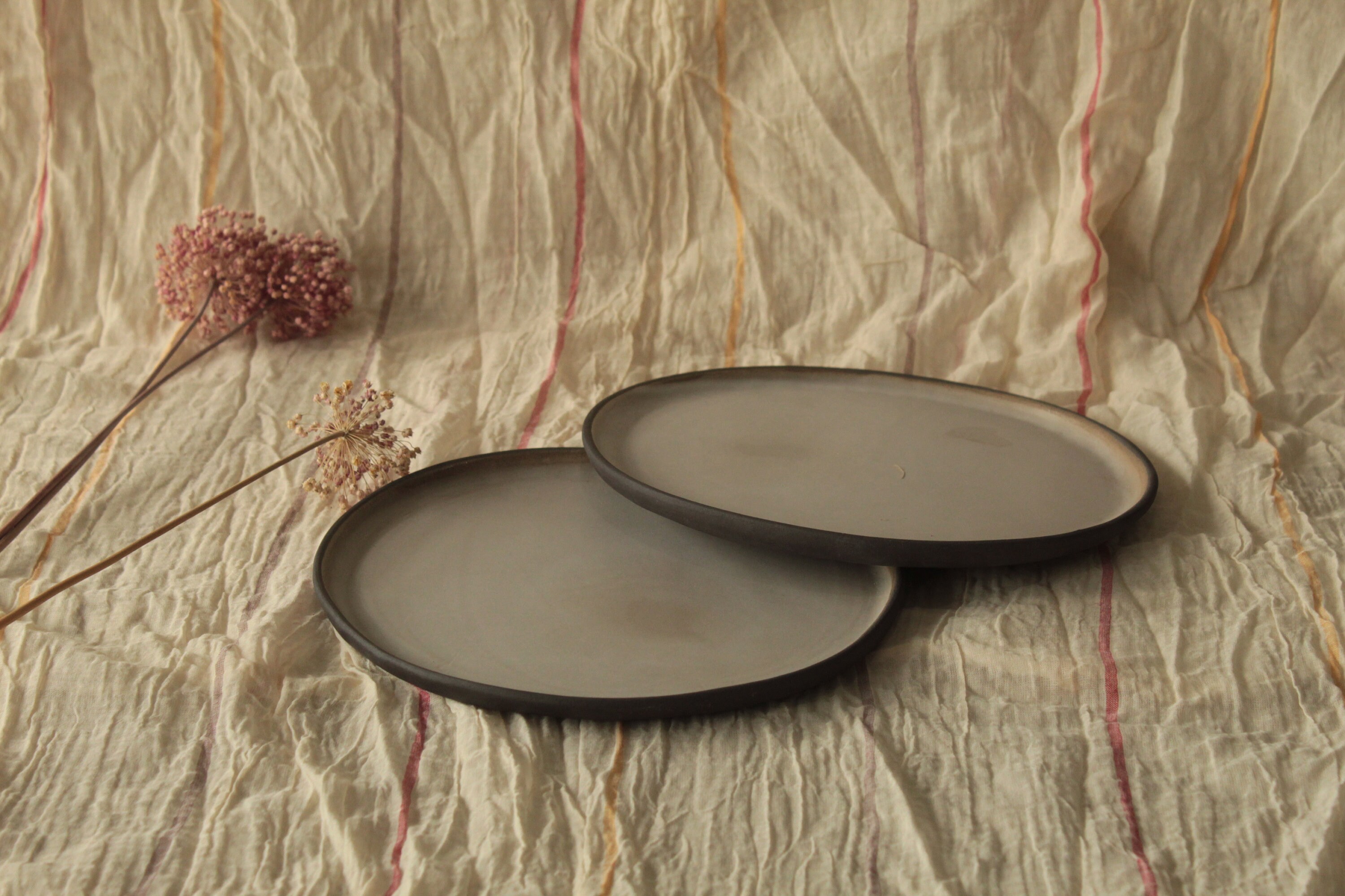 Set of 2 Ceramic Side Plates Handmade Ceramic Plates Cream - Etsy