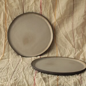 Set of 2 Ceramic Side Plates, Handmade Ceramic Plates, Cream White ...