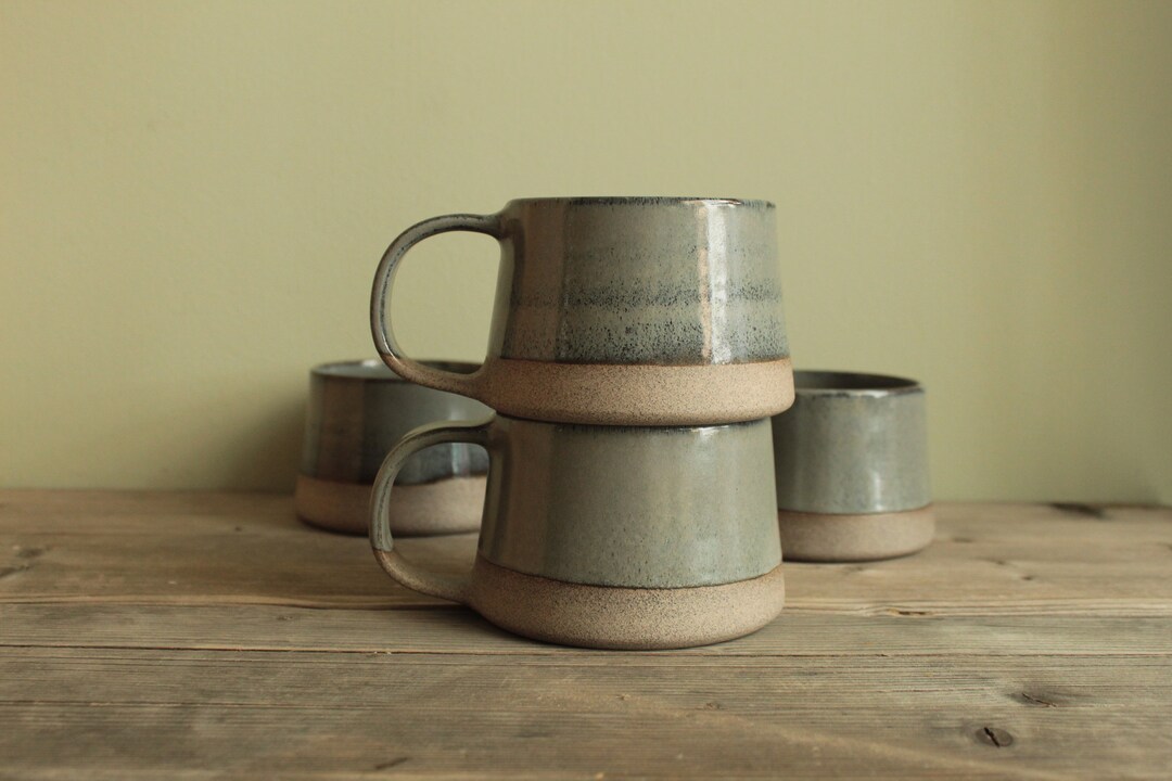 250ml Ciel&gray Handmade Ceramic Mug, Pottery Coffee Mug, Small Ceramic ...