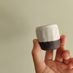 Set of 4 Shot Cups, Ceramic White Shot Cups, Small Cups, Handmade Shot ...