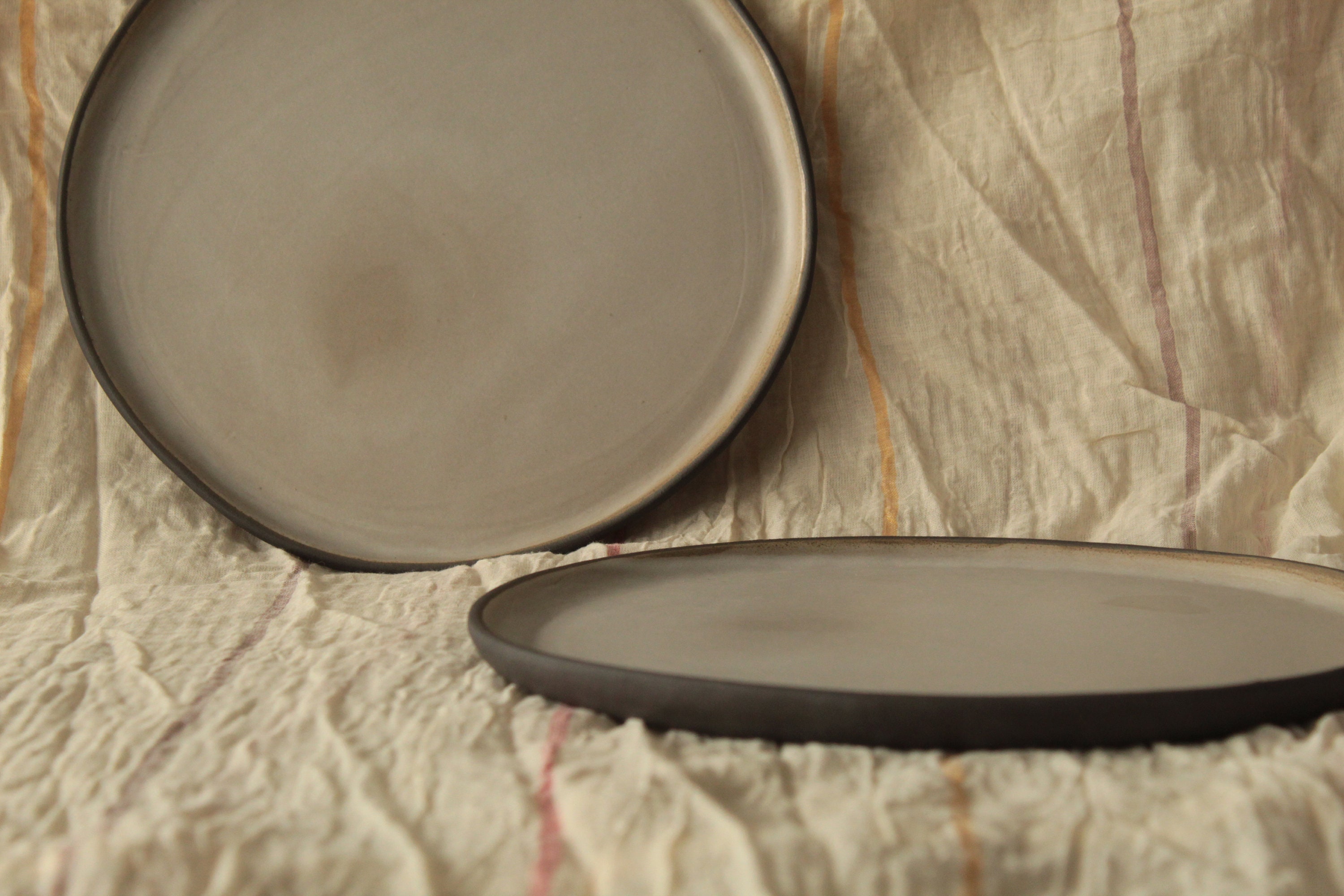 Set of 2 Ceramic Side Plates Handmade Ceramic Plates Cream - Etsy