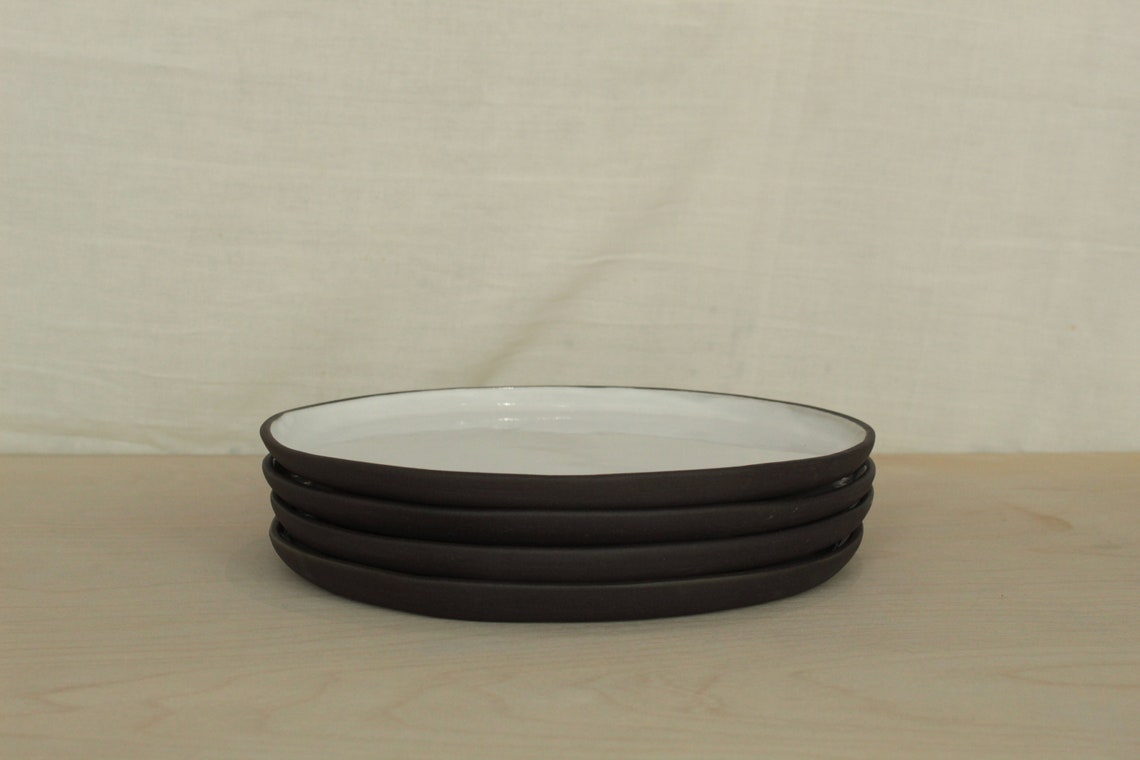 Set of 2 Ceramic Dinner Plates, Handmade Ceramic Plates, Tableware ...