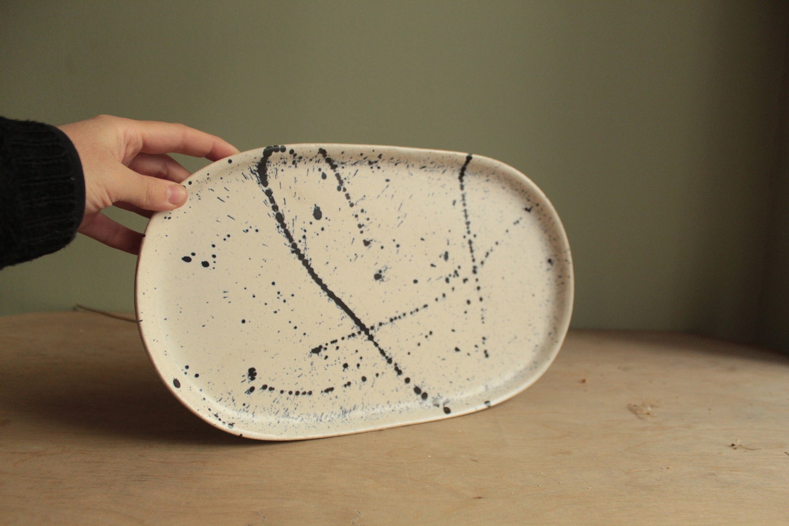 Handmade Ceramic Serving Platter Cream White Plate Ceramic - Etsy