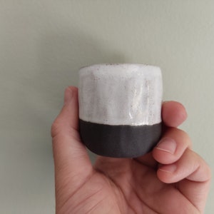 Set of 4 Shot Cups, Ceramic White Shot Cups, Small Cups, Handmade Shot ...