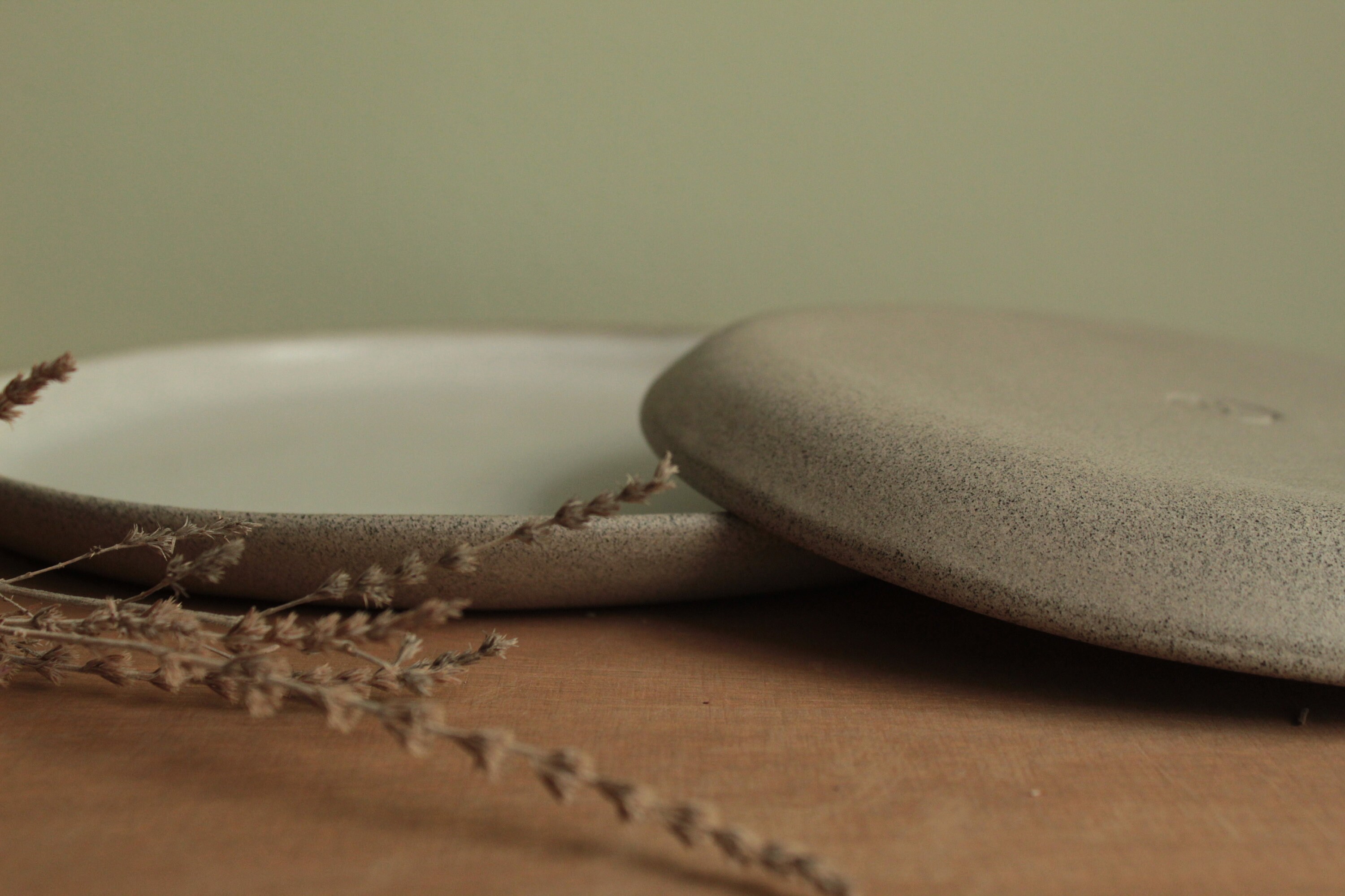 Set of 2 Ceramic Side Plates Handmade Ceramic Plates Gray - Etsy