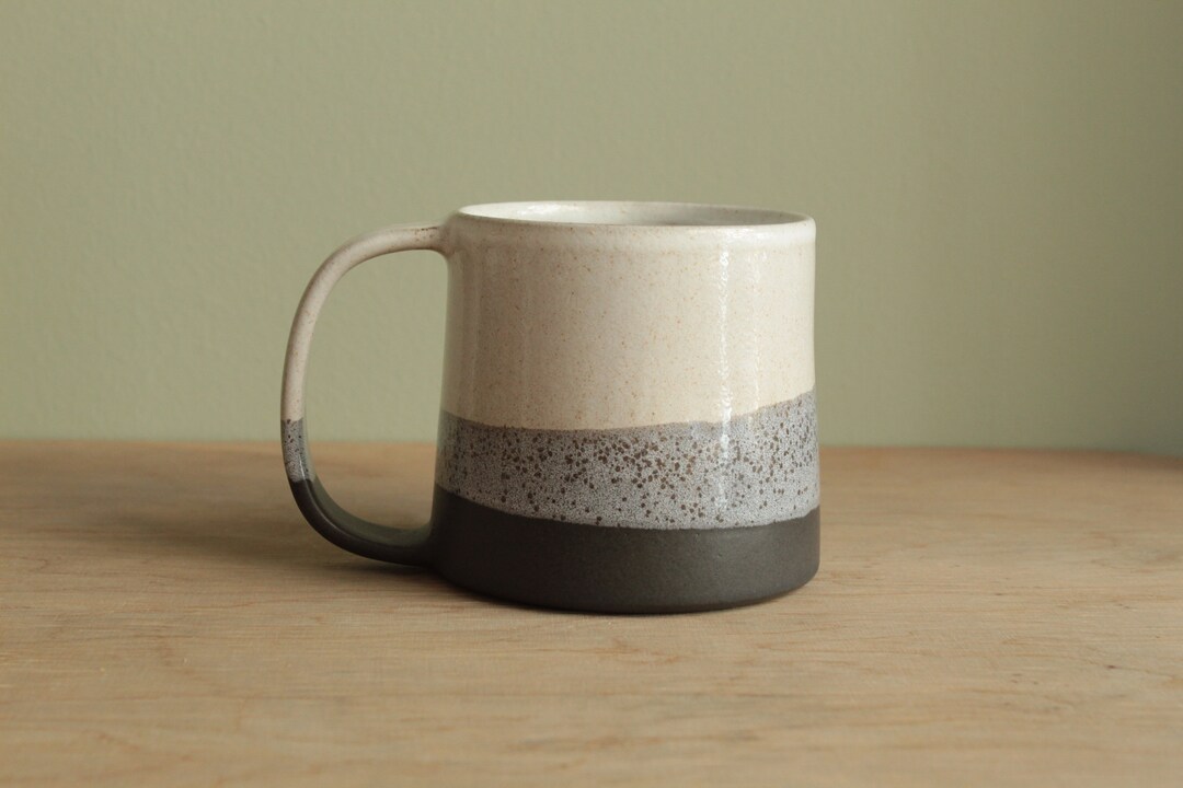 Three-colored Handmade Ceramic Mug Ceramic Coffee Cup - Etsy