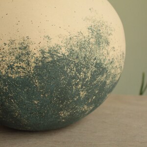 Handmade Ceramic Decorative Vase, Beige With Blue Design Vase ...