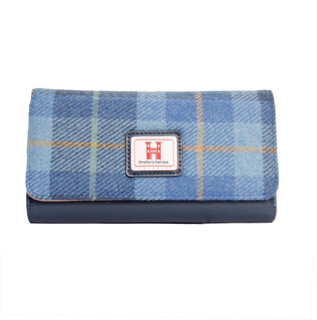 Strathurie Tweed Blue Tartan Ladies Purse - Etsy UK