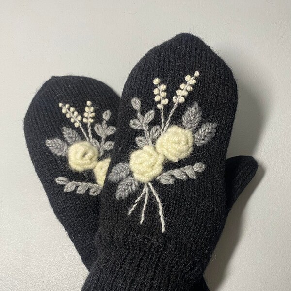 Knitted Mittens - Etsy