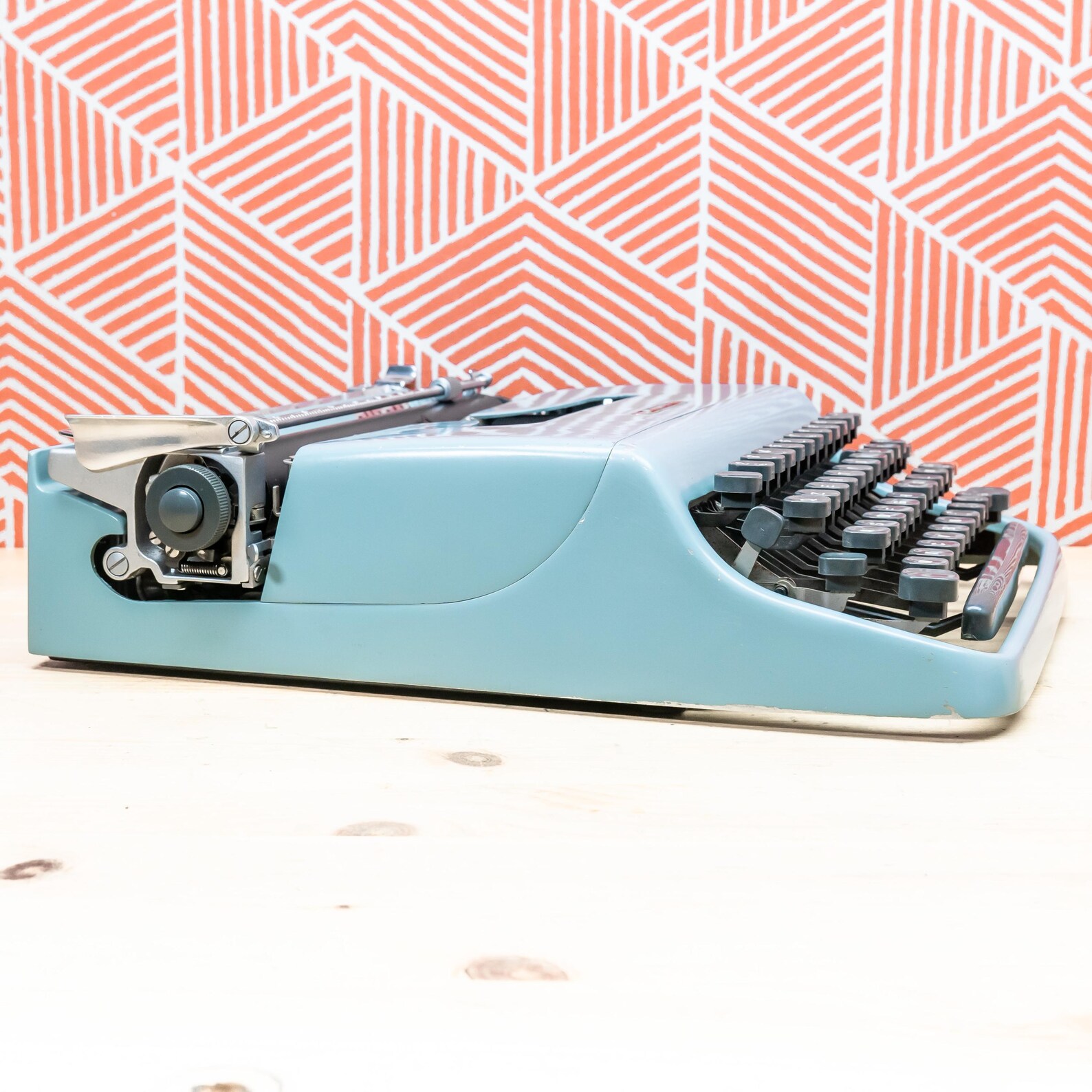 OLIVETTI LETTERA 22 1961 Made in Italy Blue Manual Portable Perfect ...