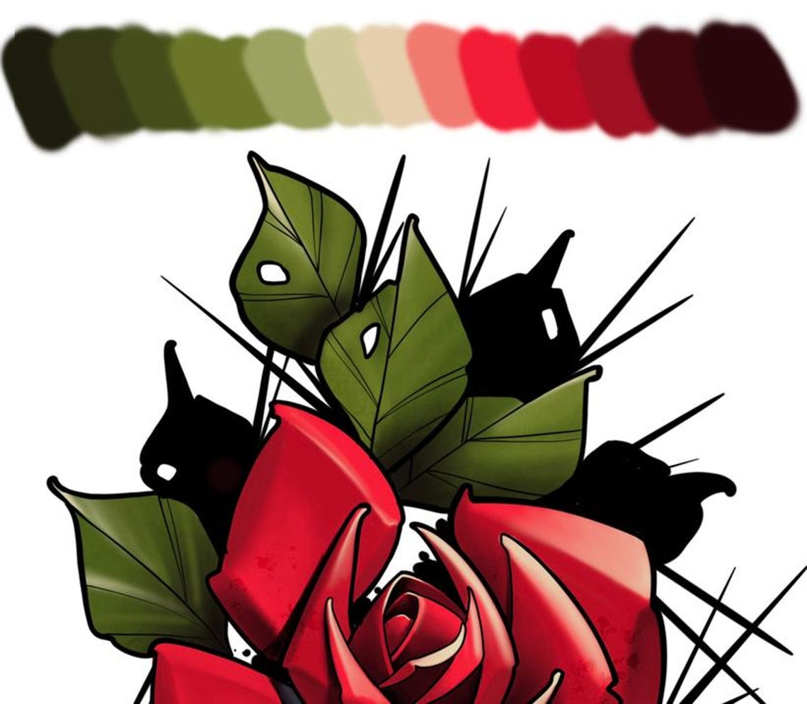 How to Draw Neotraditional Tattoo Sketches With FLOWERS. Rose ...