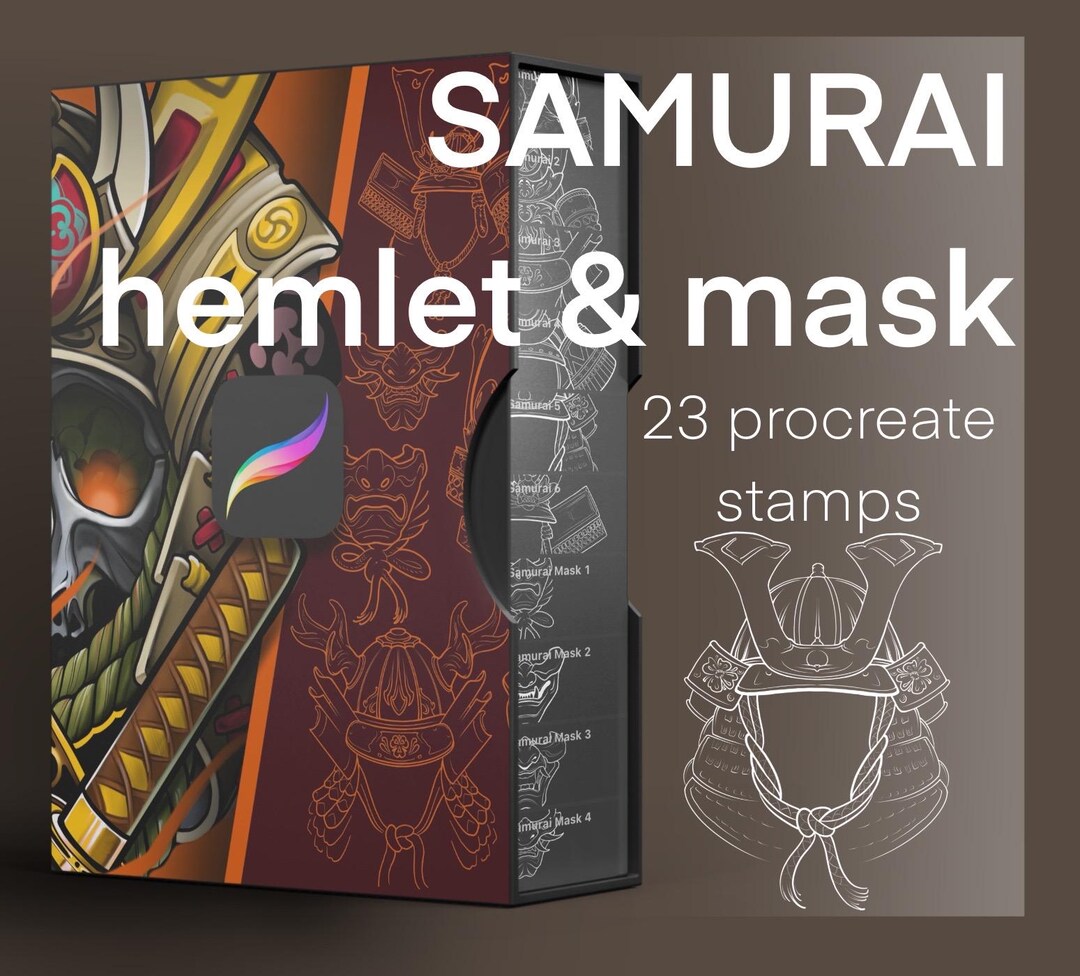 Samurai Procreate Tattoo Brush Set – 16 Stamp Brushes for Neotrad ...